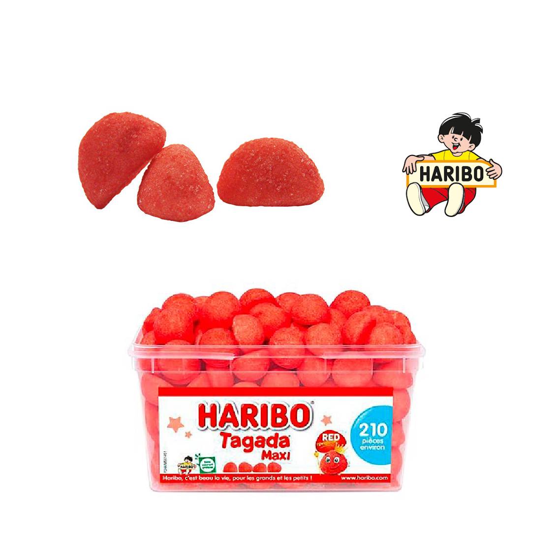 Maximiles - Mes cadeaux - Boite de 210 Fraises Tagada Haribo