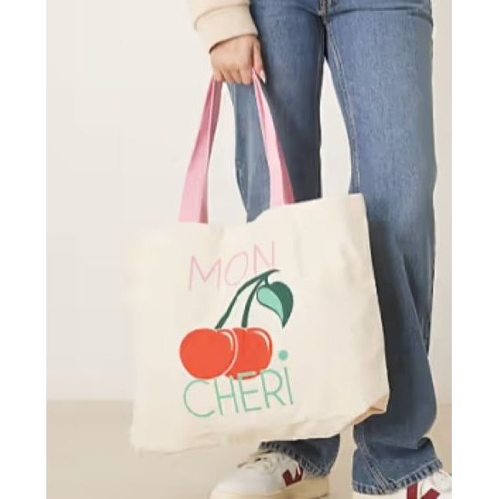 Maximiles - My rewards - Mon cheri shopper tote bag with cherry detail in multi